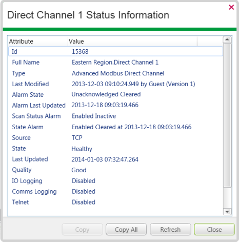 Server Administration Guide - Communications Logging Status on Status Displays (Logging and ...
